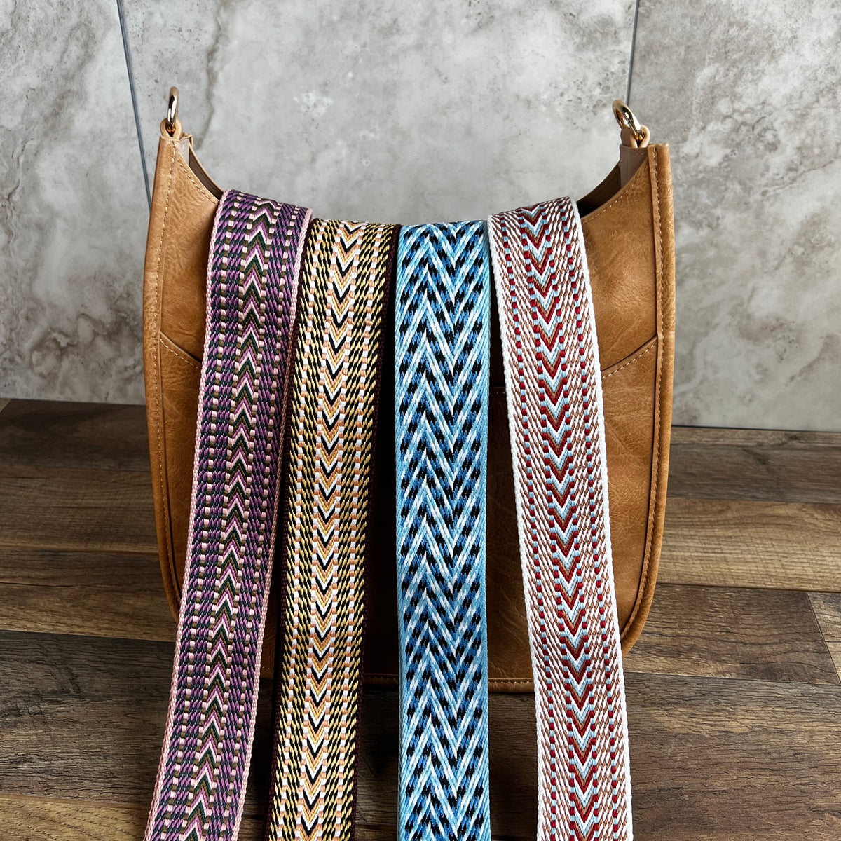 AHDORNED - Dashed and Chevron Crossbody Guitar Straps– Pink Dot Styles