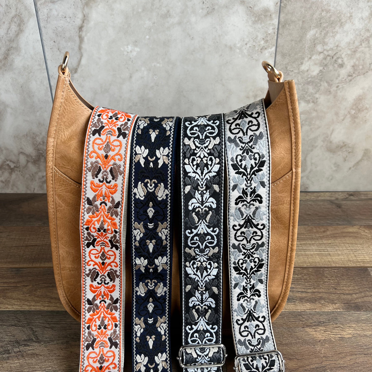 AHDORNED - Floral Embroidered Crossbody Straps– Pink Dot Styles