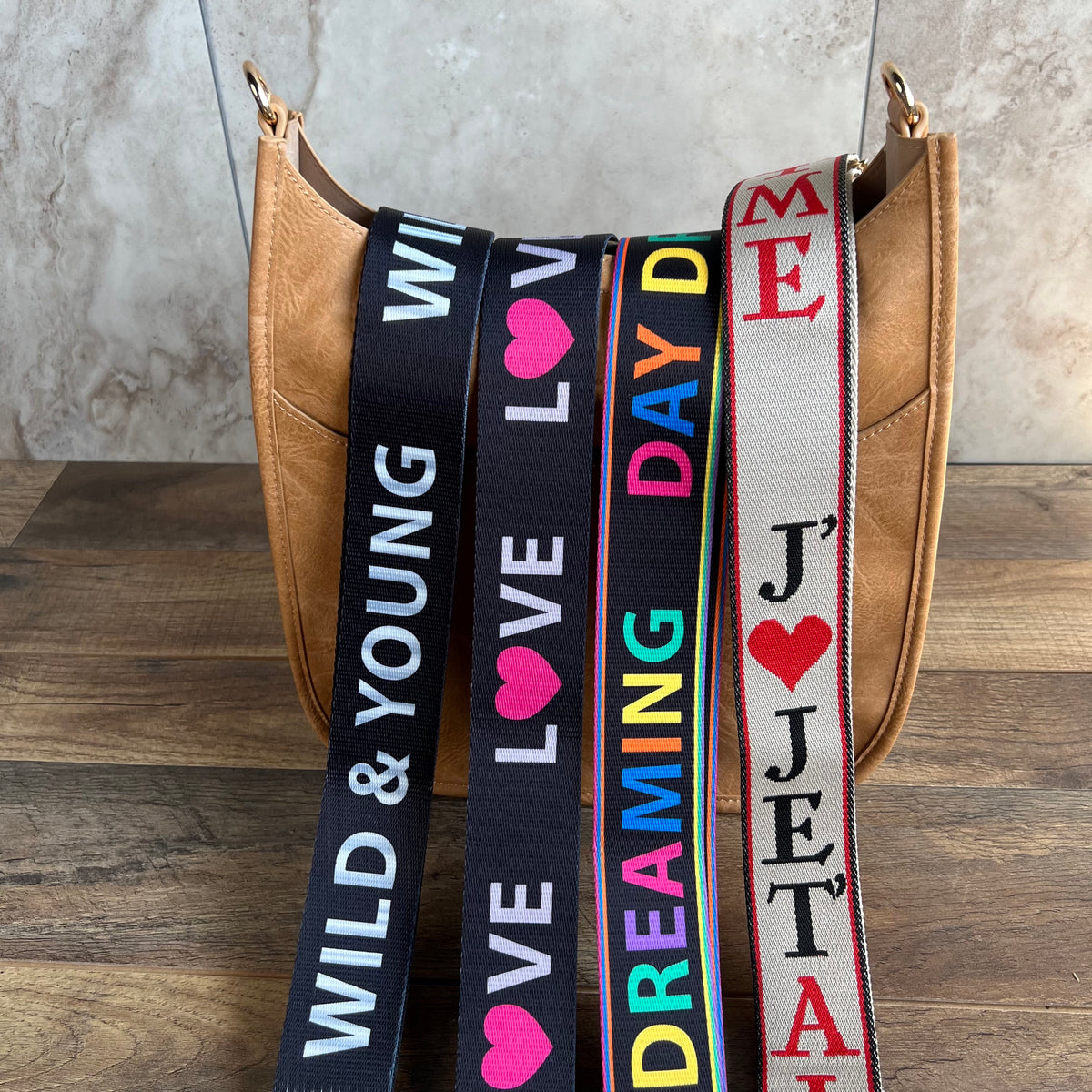 AHDORNED | Crossbody Straps w/ Words– Pink Dot Styles