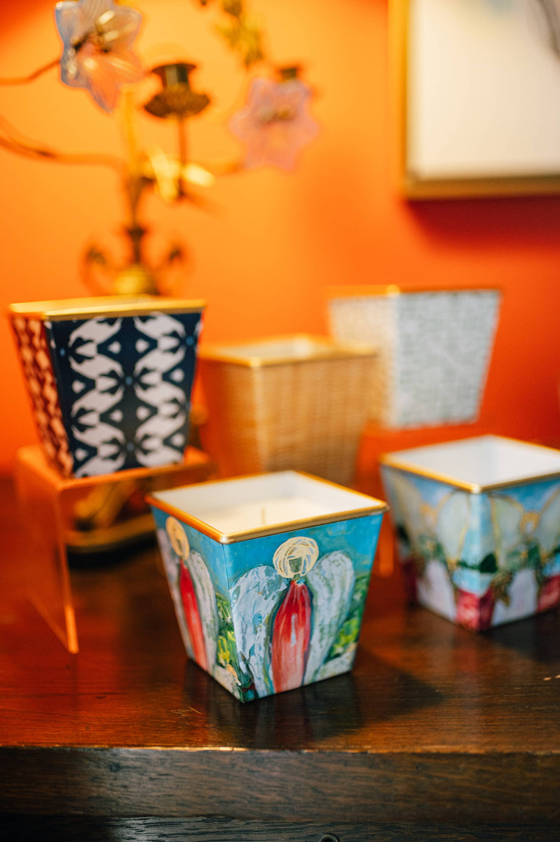 Mini Robin Raymond Angel of Protection Cachepot Candle: Mini / Red Cur ...