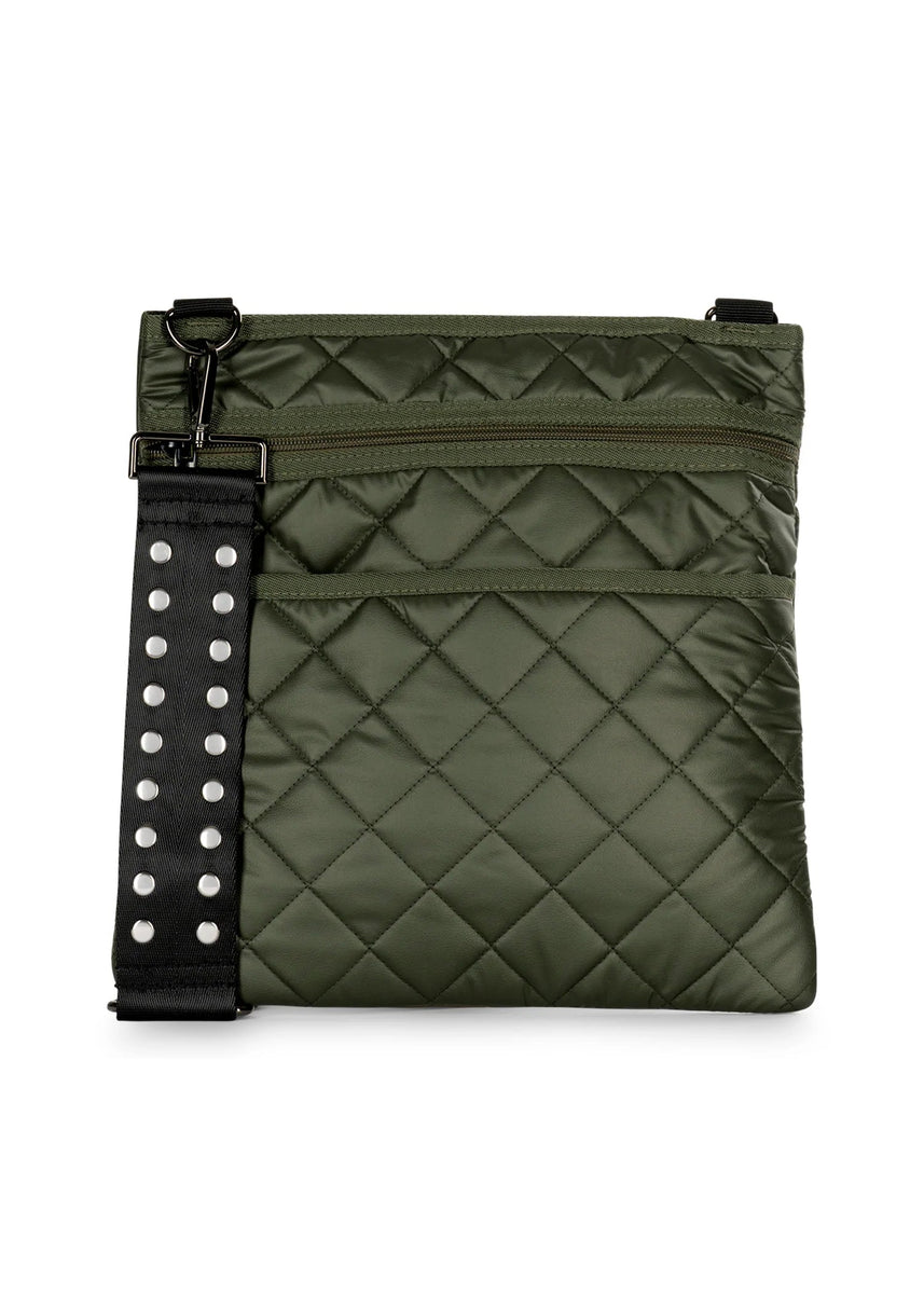 Haute Shore | Olive Puffer Quilted Crossbody Messenger Bag - Dani ...