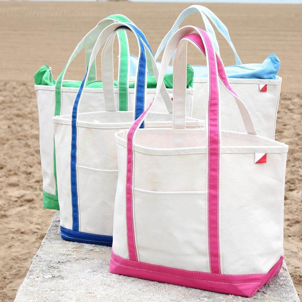 ShoreBags | Premium Cotton Canvas Large Tote, Color Trim - Boat Bag ...